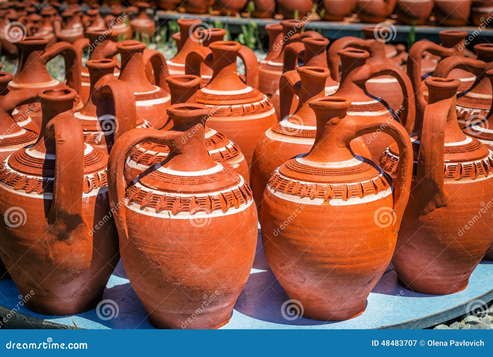 Turkish clay pots stock image. Image of earthen, turkish - 48483707