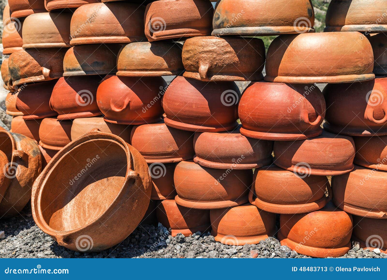 Turkish clay pots stock image. Image of pots, ceramic - 48483713