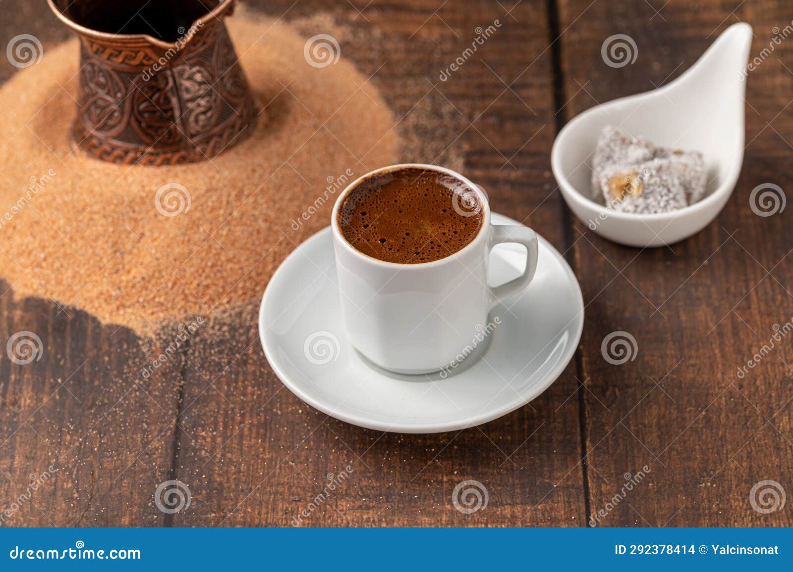 Turkish Coffee Cooked in Hot Sand with Turkish Delight in a Classic ...