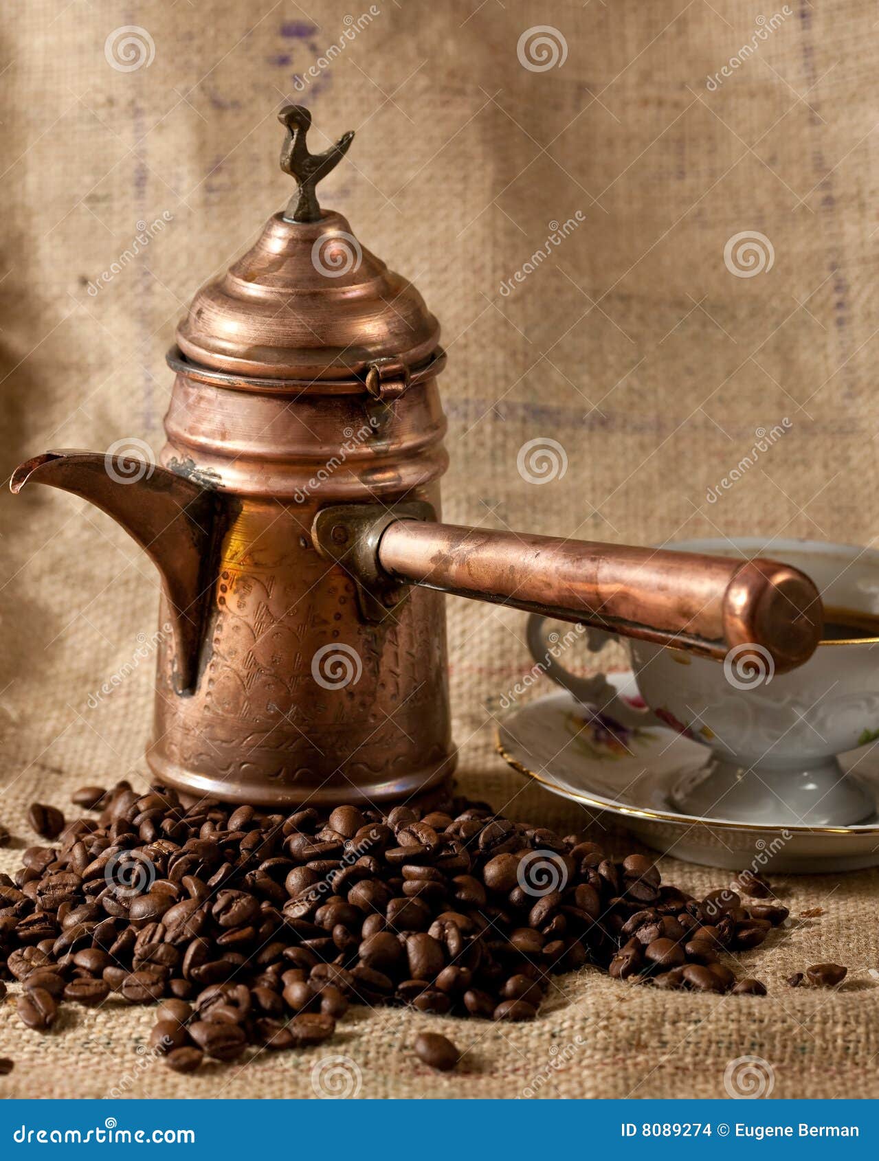 Turkish coffee pot stock photo. Image of dark, espresso - 8089274
