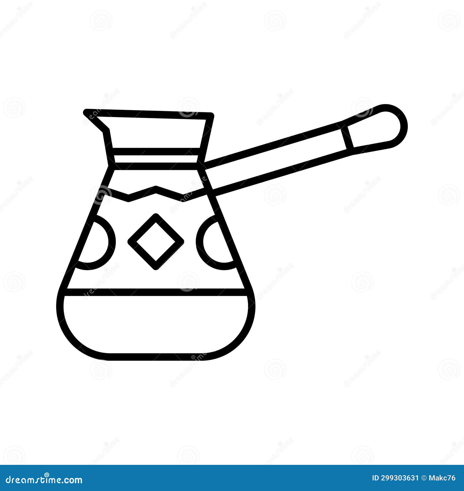 Turkish Coffee Pot Icon. Cezve Stock Illustration - Illustration of ...
