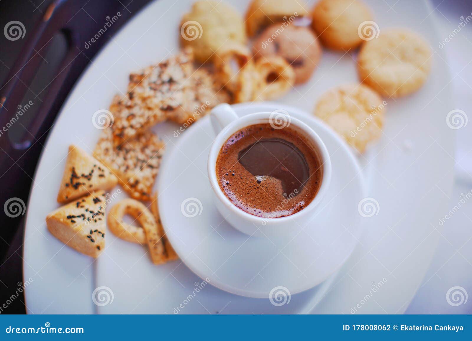 Turkish Coffee with Turkish Salty Cookies Stock Photo - Image of ...