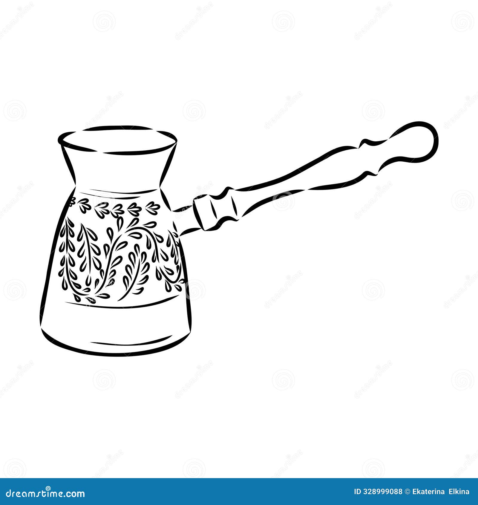 Turkish Coffee, Coffee, Sketch of Coffee Beans, Vector Stock Vector ...