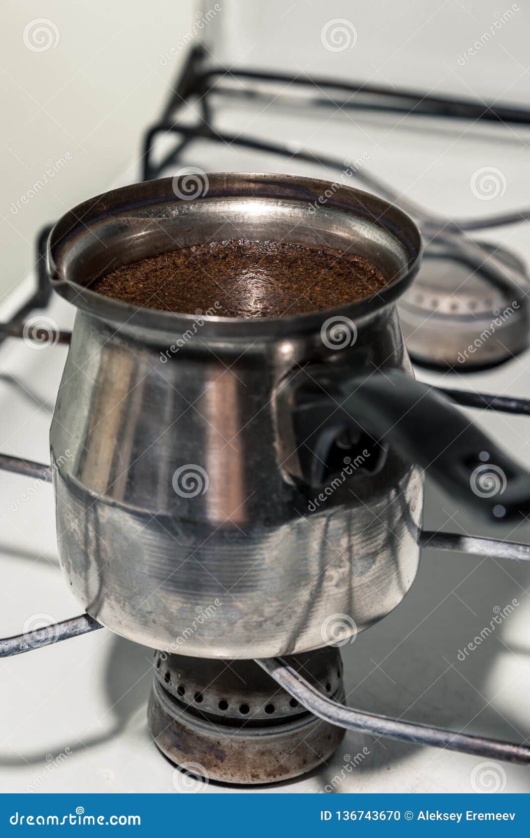 Turkish Coffee is on the Stove Stock Photo - Image of chocolate ...