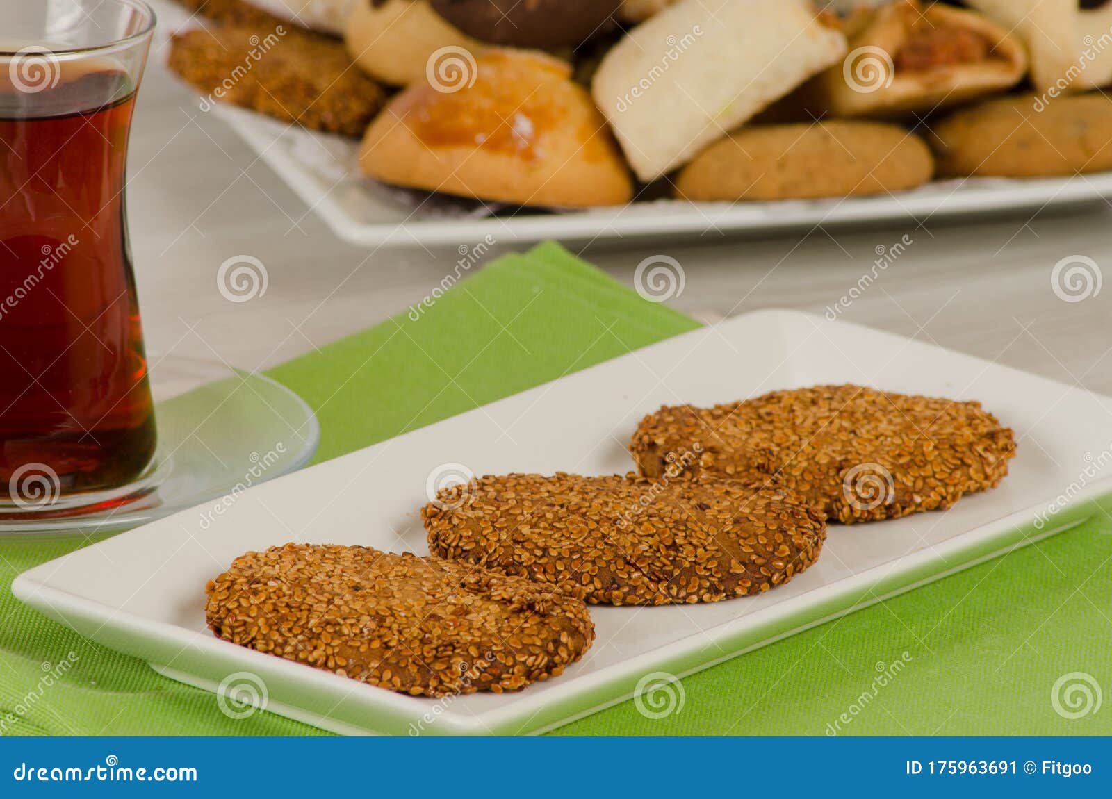 Turkish Cookie from Turkish Cuisine Stock Image - Image of dessert ...