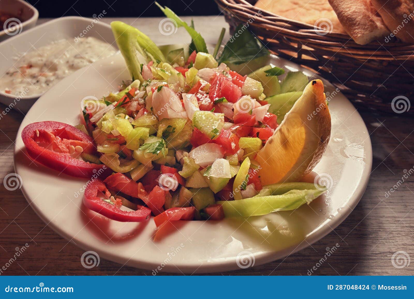 Turkish Cuisine Salad Starter Appertizer Stock Photo - Image of grilled ...
