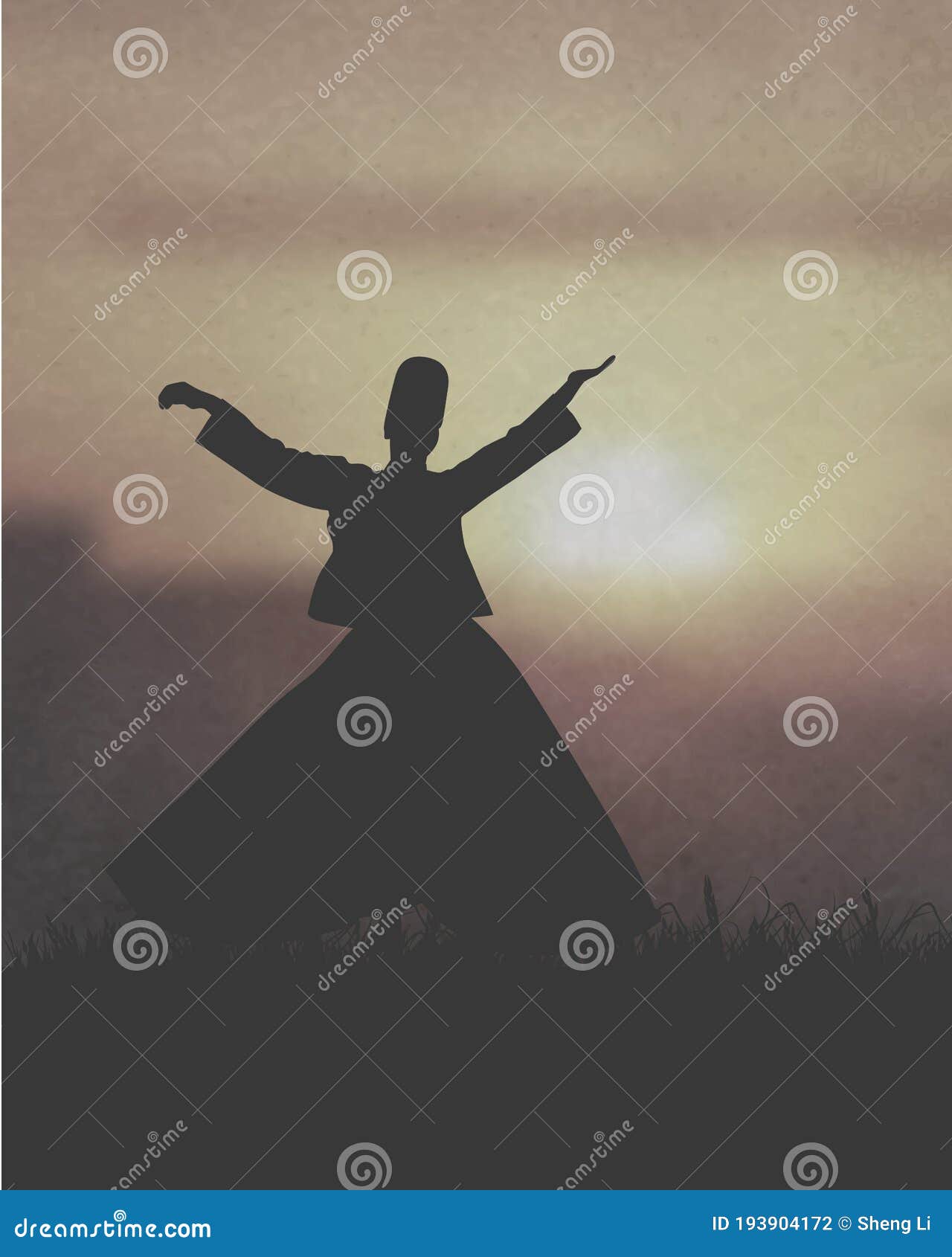 A Turkish Dancer Under the Sunset Stock Vector - Illustration of ...