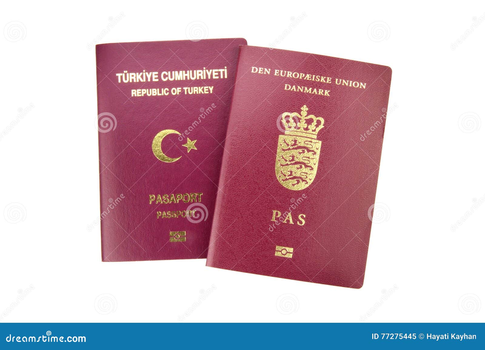 Turkish and Danish Passport Stock Image - Image of destination, foreign ...