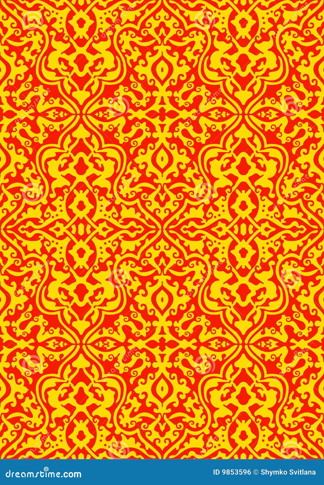 Turkish decorative pattern stock illustration. Illustration of yellow ...