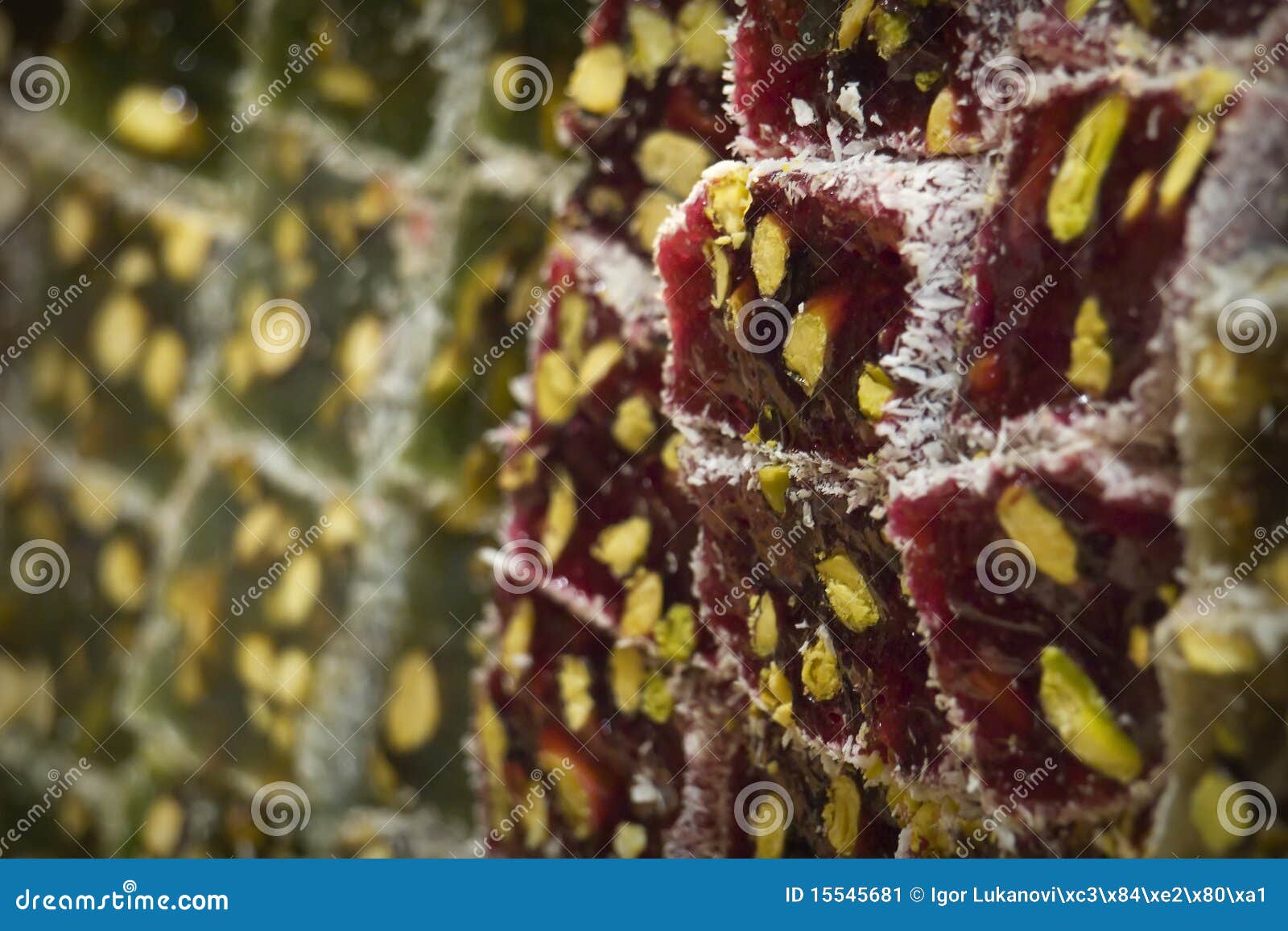 Turkish Delight Close-up Background. Rahat Lokum Stock Photography ...