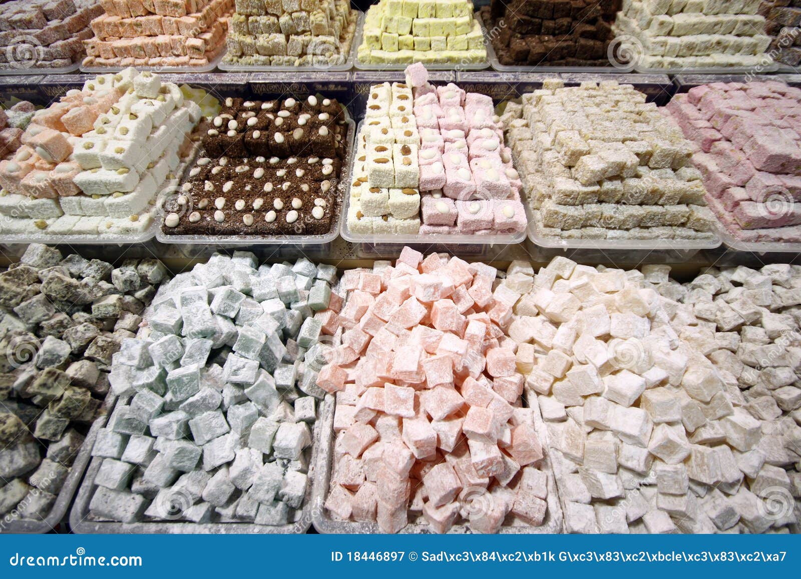 Turkish Delight stock image. Image of powder, tasting - 18446897