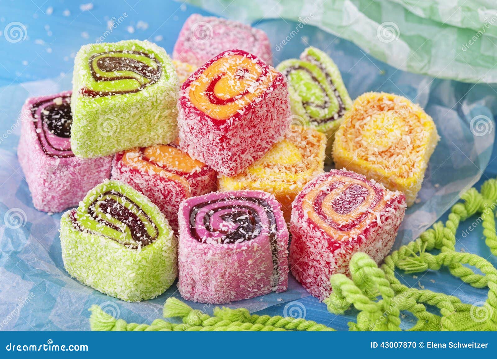 Turkish delight stock photo. Image of gelatin, cuisine - 43007870
