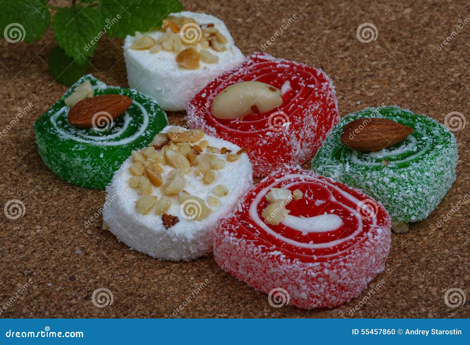 Turkish delight stock photo. Image of lokum, taste, cuisine - 55457860