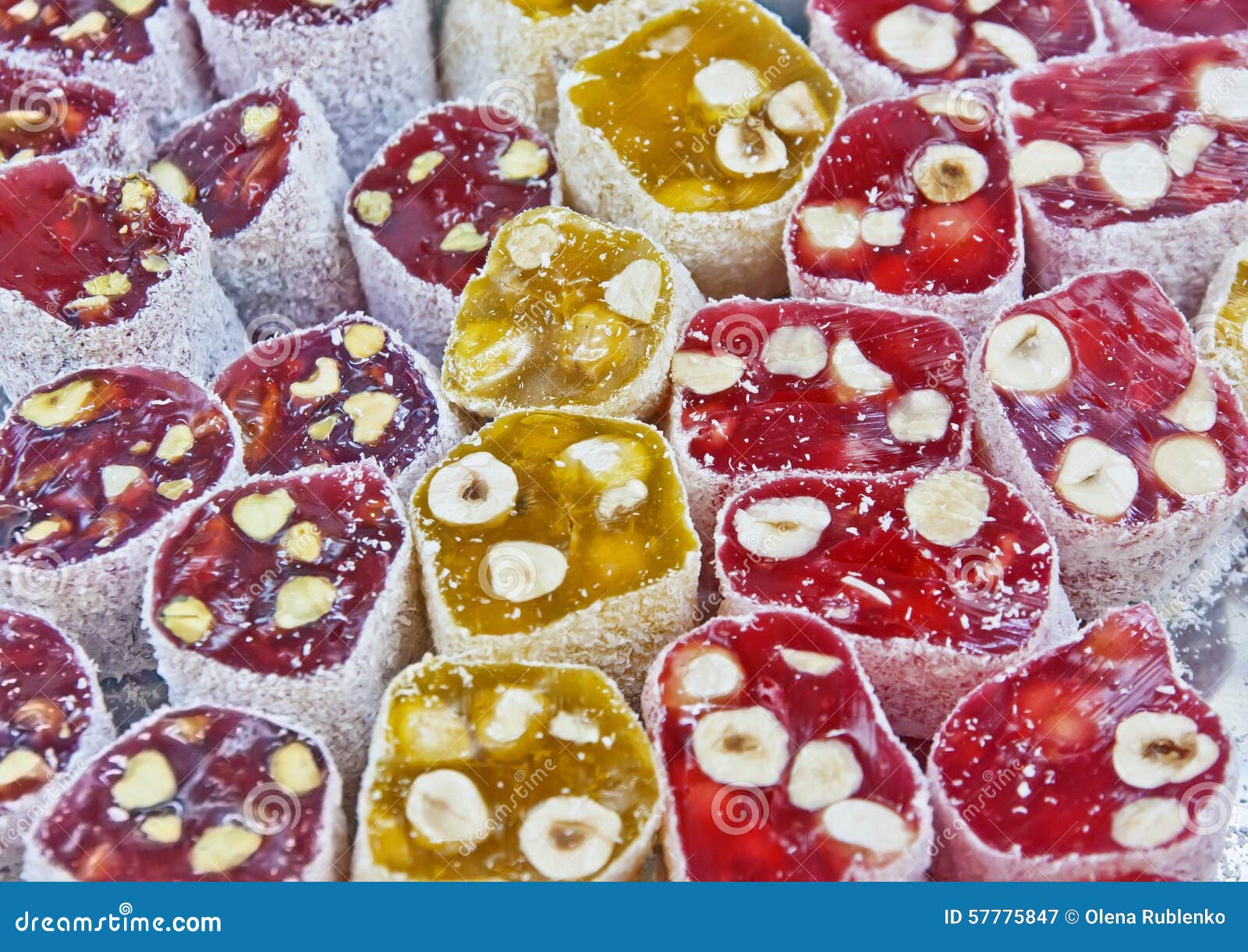 Turkish delight stock image. Image of food, grand, dessert - 57775847
