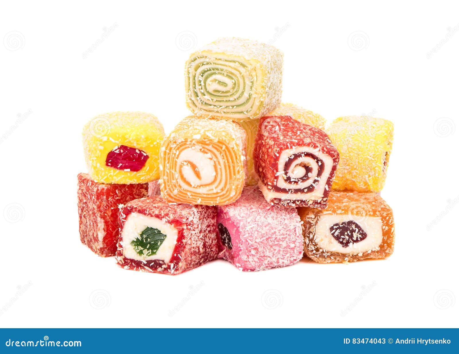 Turkish delight lokum stock image. Image of lokum, background - 83474043