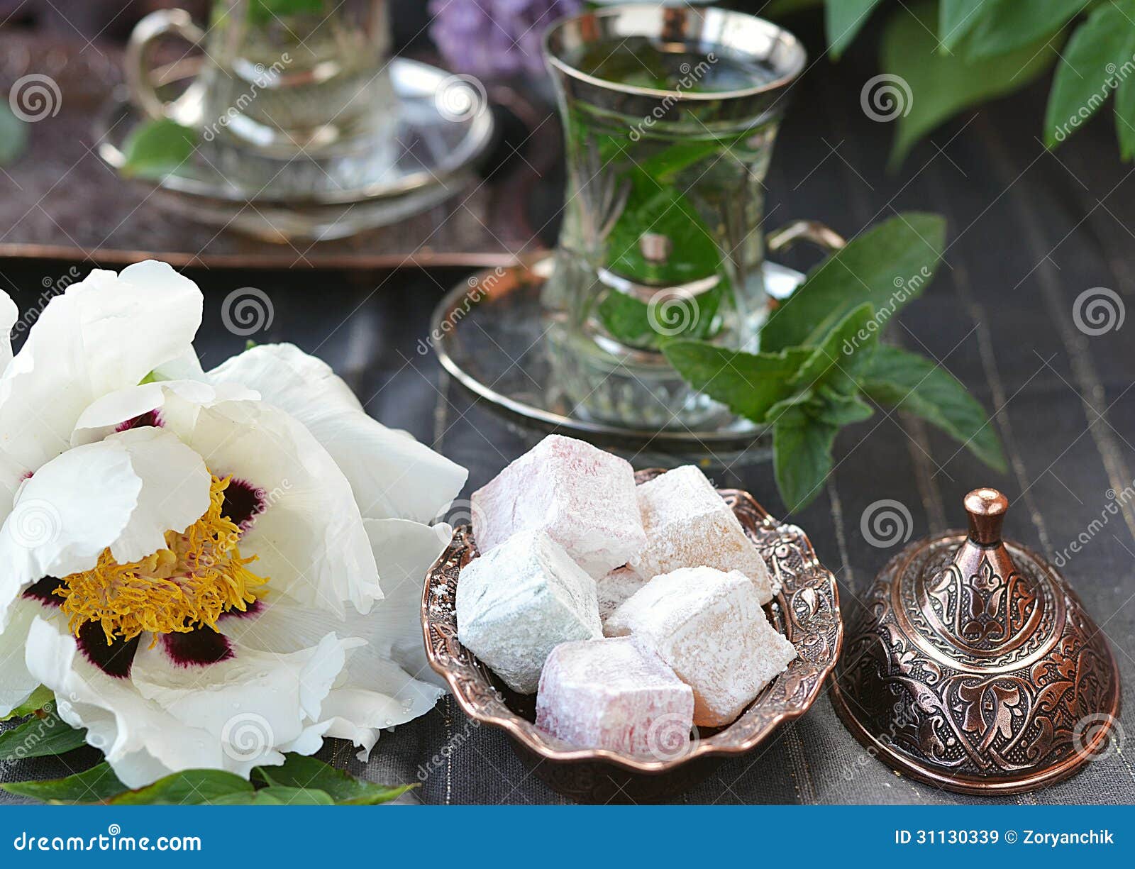 Turkish delight stock image. Image of east, plate, arabic - 31130339