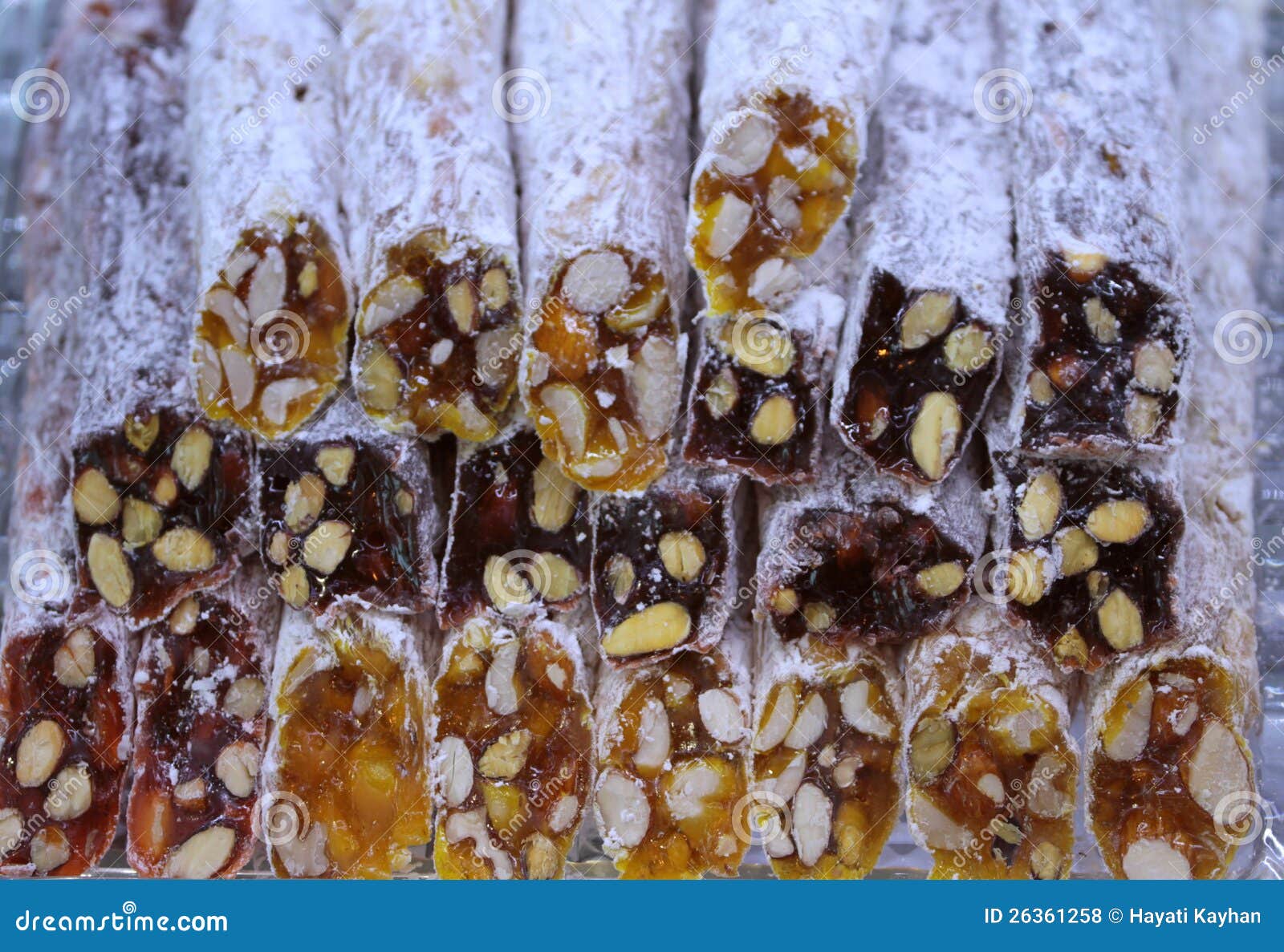Turkish delight with nuts stock photo. Image of ramadan - 26361258