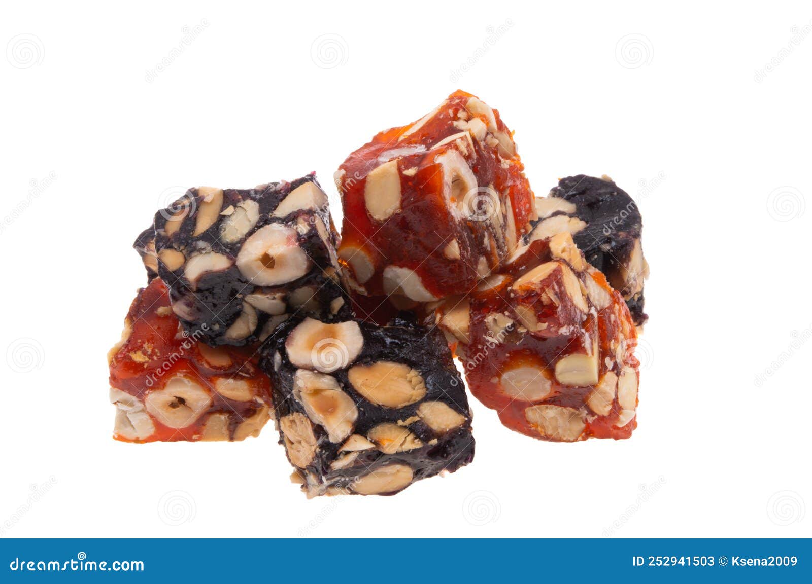 Turkish Delight with Nuts Isolated Stock Image - Image of cuisine ...