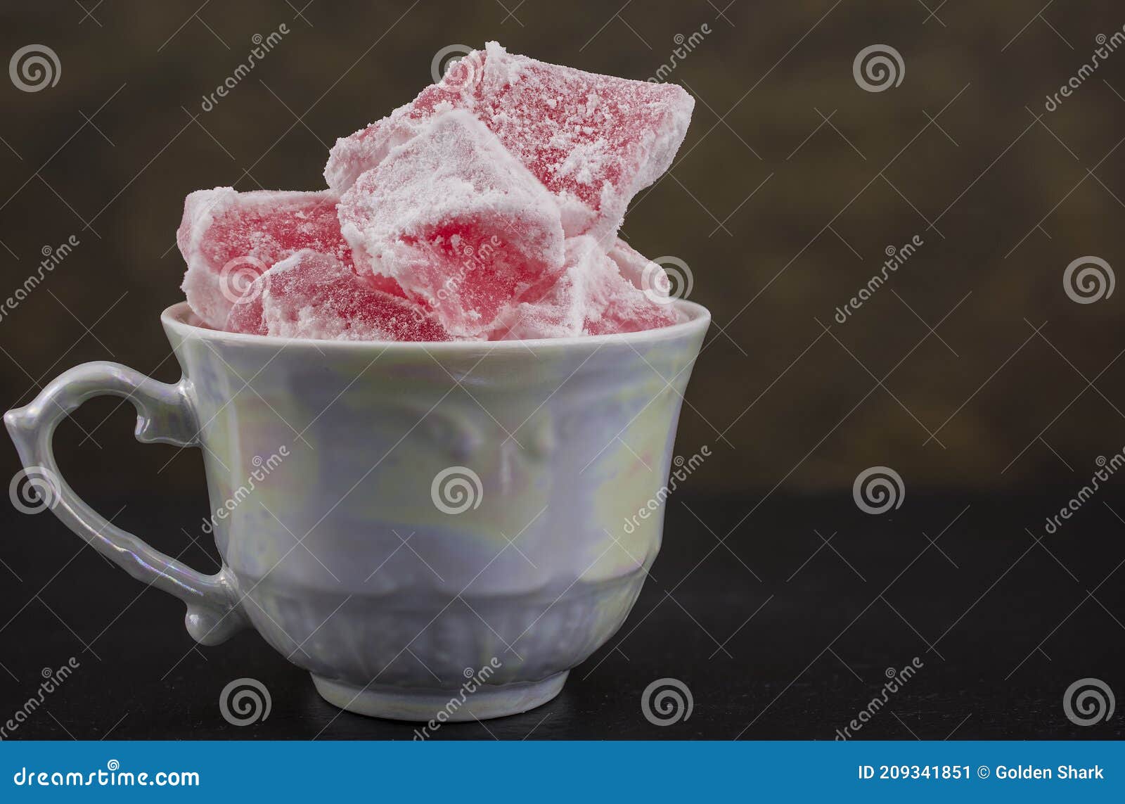 Turkish Delight with Pink Rose Flavour Stock Image - Image of gourmet ...