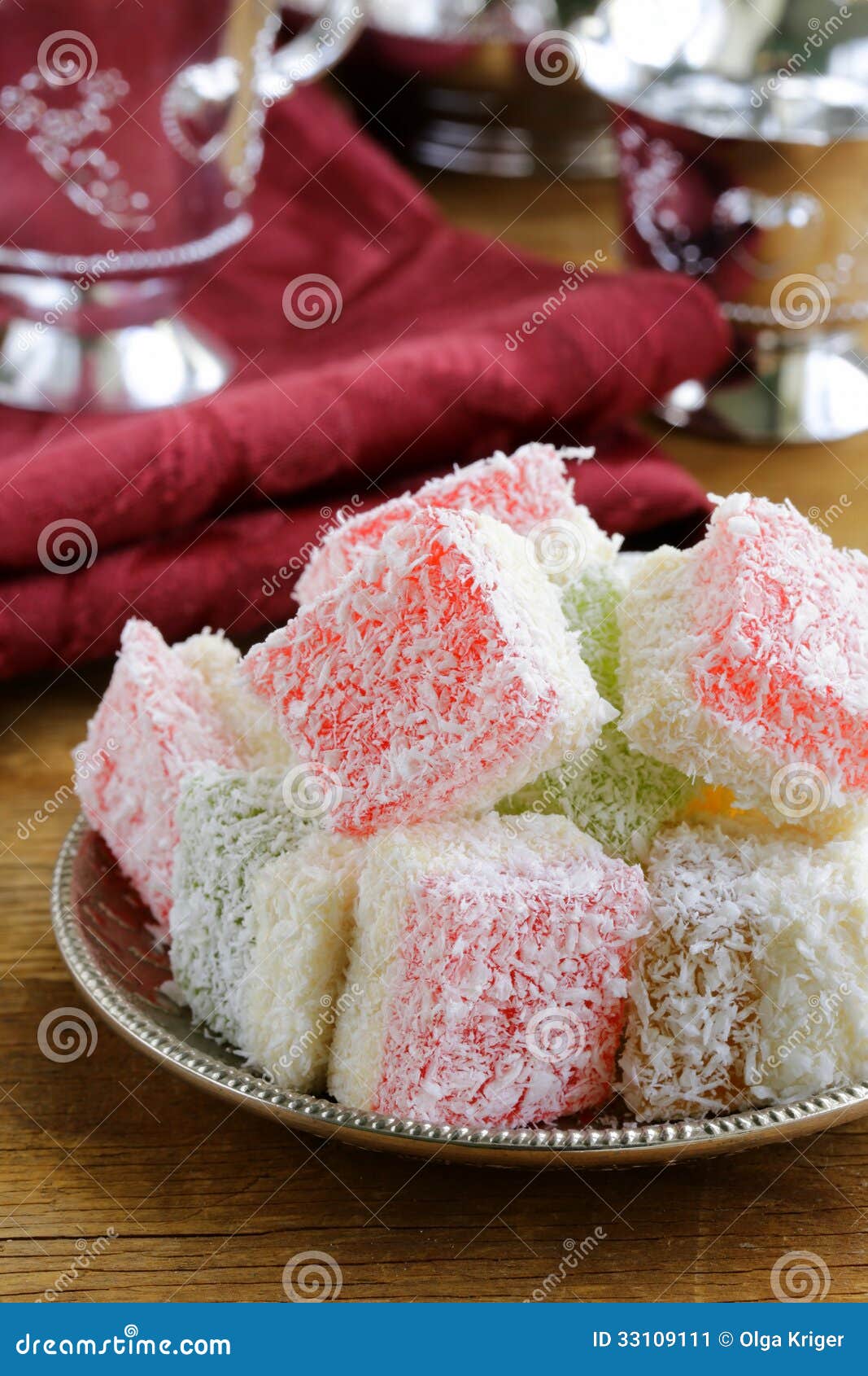 Turkish Delight (rahat Lokum) Stock Image - Image of arabic, rahat ...