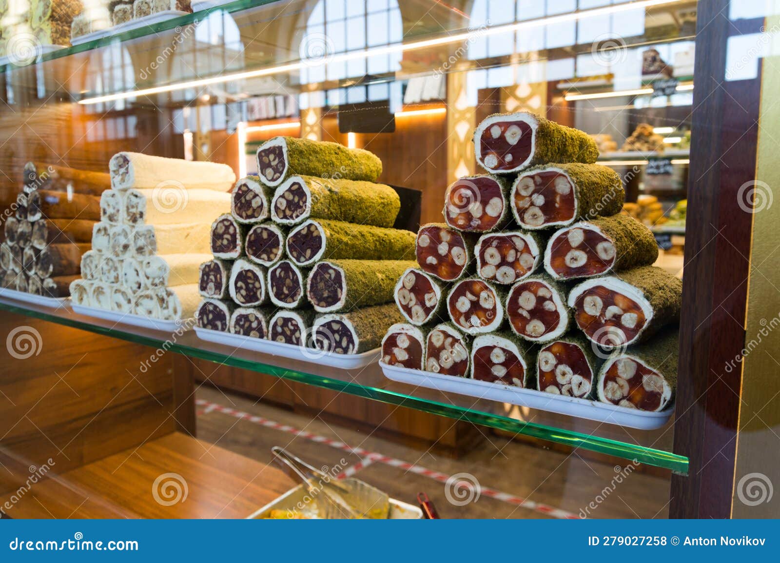 Turkish delight in rolls stock photo. Image of sugar - 279027258
