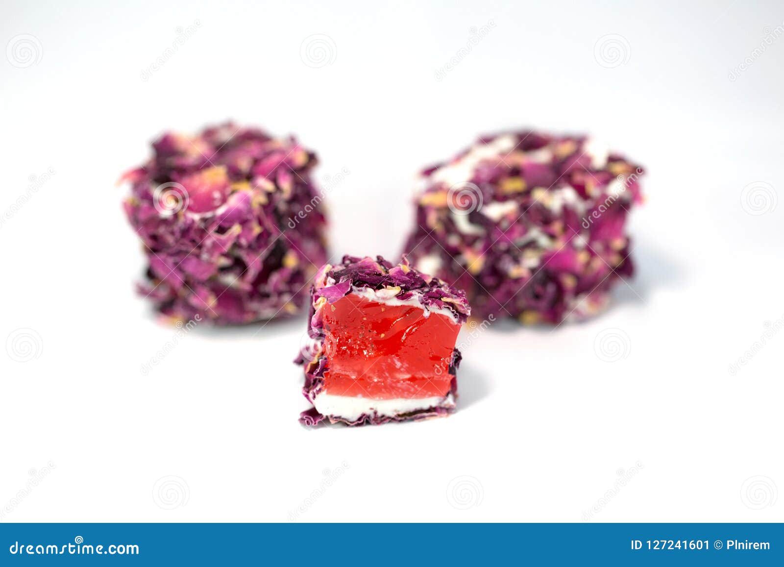 Turkish Delight with Rose, Lokum Stock Image - Image of pistachio, food ...