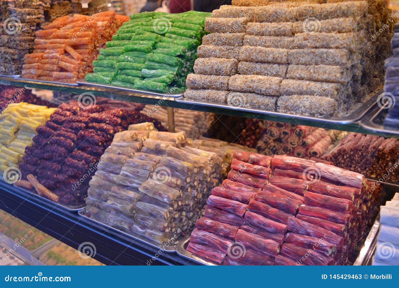 Turkish Delight in a Store Market Stock Image - Image of food, cooking ...