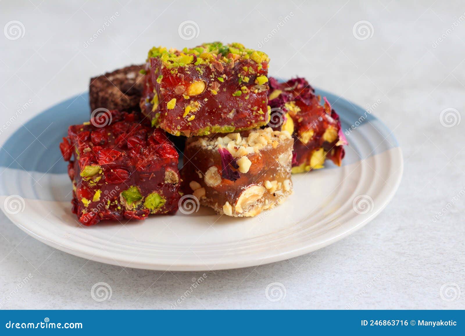 Turkish Delight Sweet Treat Stock Photo - Image of sugar, candy: 246863716