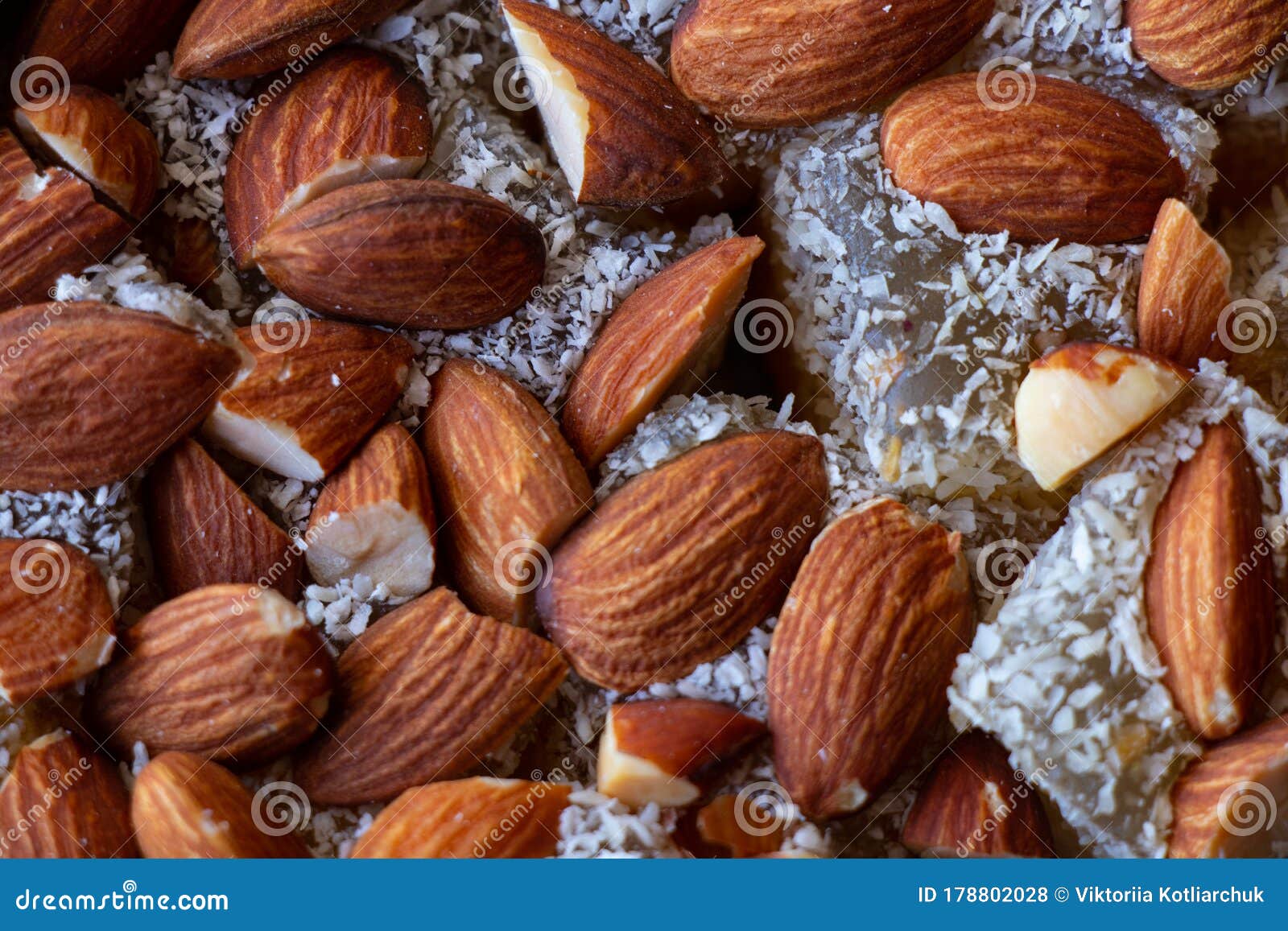Turkish Delight Sweets Stand on the Table Close-up Stock Photo - Image ...
