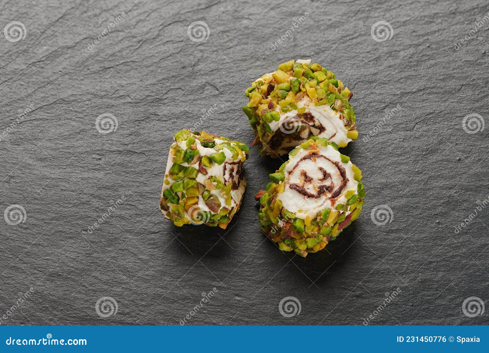 Turkish Delight Sweets on a Stone Slate Board Stock Photo - Image of ...