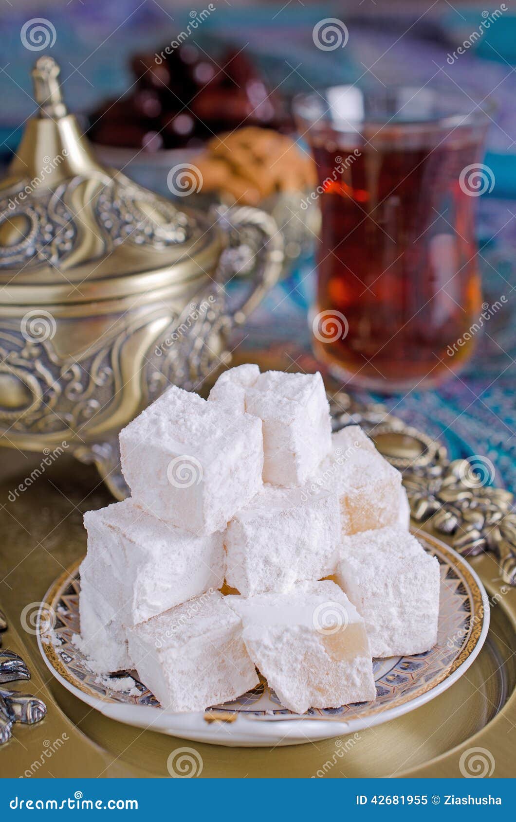 Turkish delight stock image. Image of islam, brown, lokum - 42681955