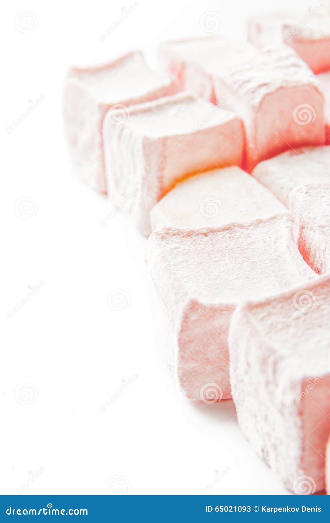 Turkish Delight on the White Background Vertical Stock Image - Image of ...