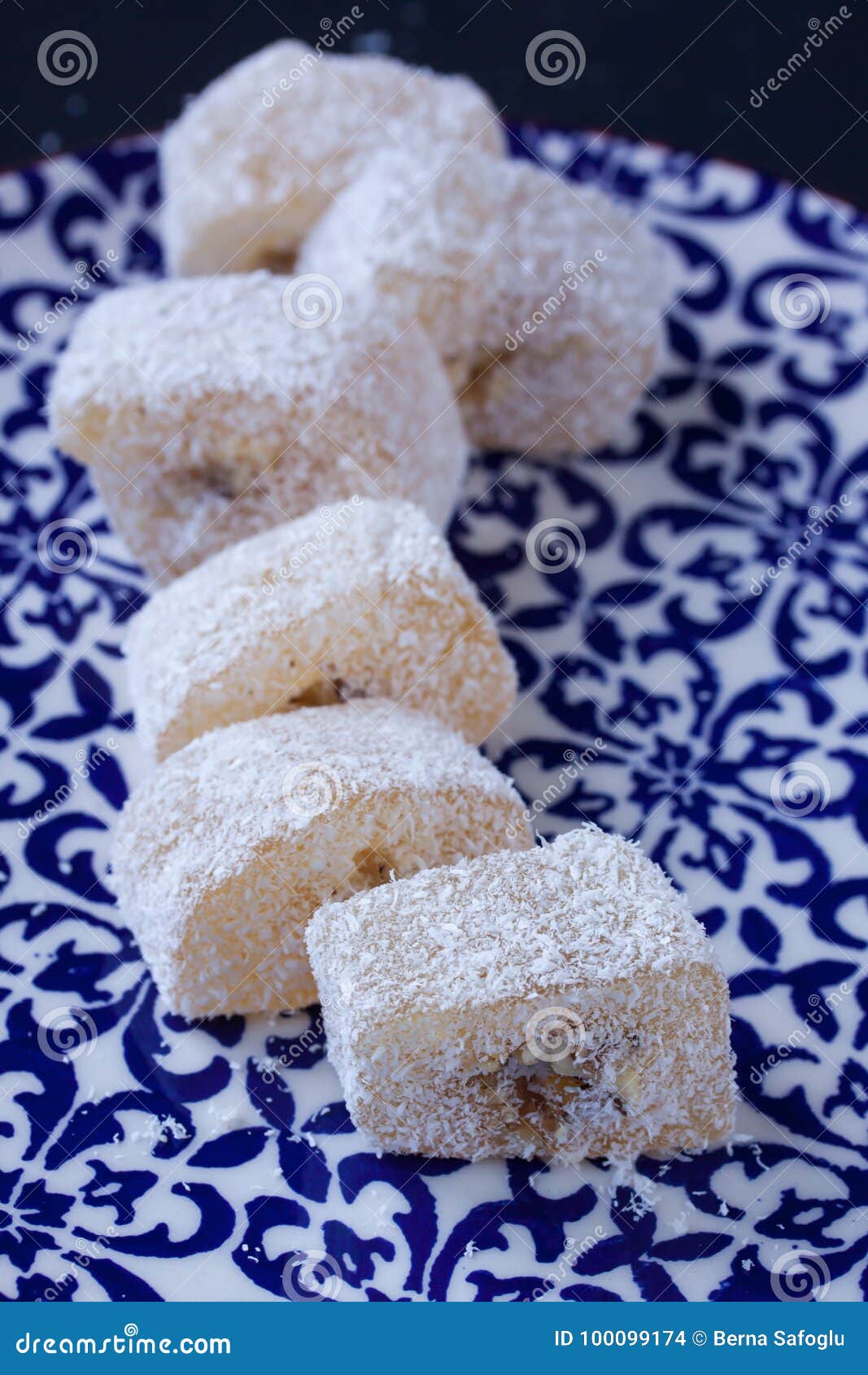 Turkish delights stock photo. Image of candy, food, plate - 100099174