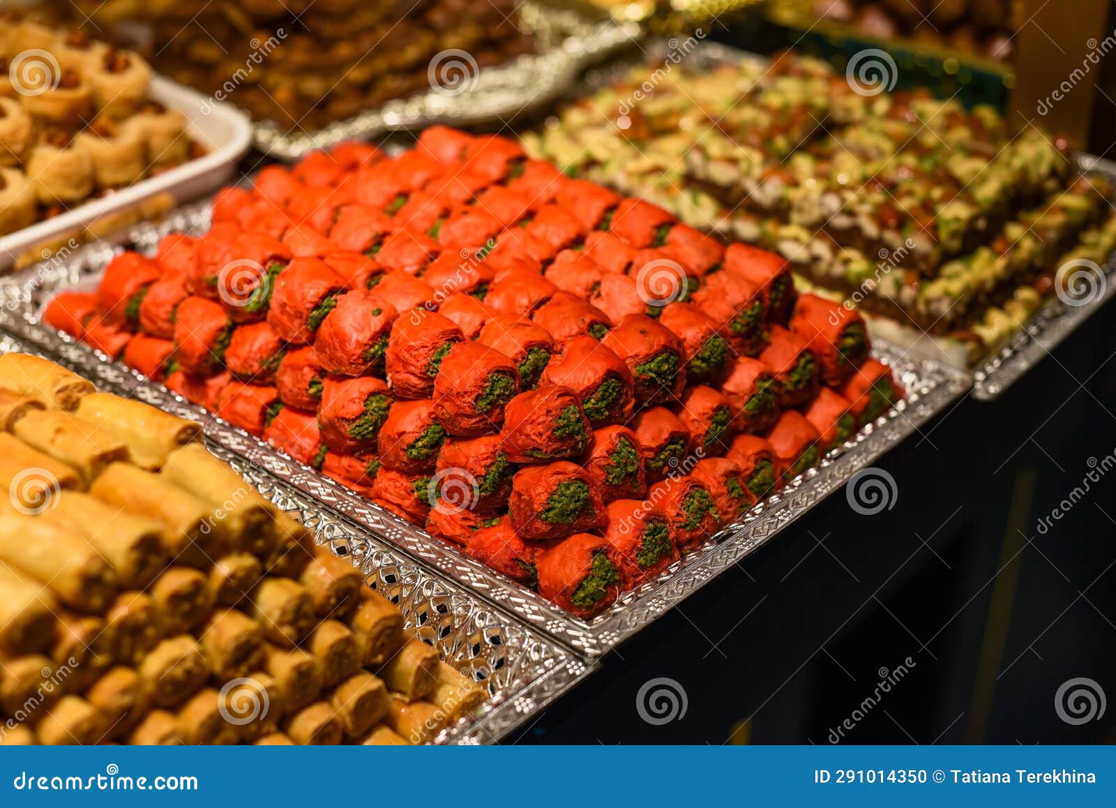 Turkish Delights and Sweets Made of Honey and Nuts Stock Photo - Image ...