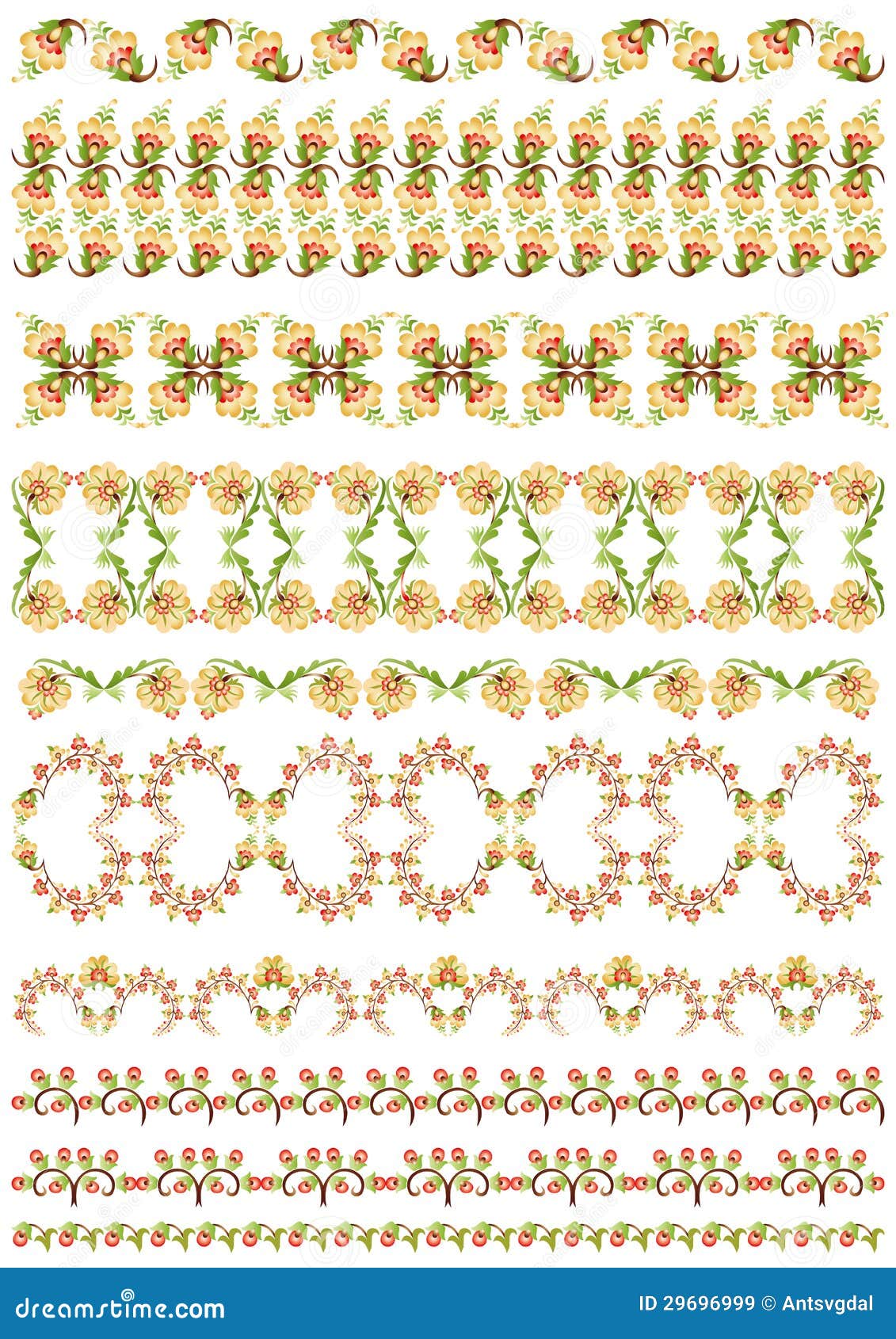 Turkish design border set stock vector. Illustration of retro - 29696999