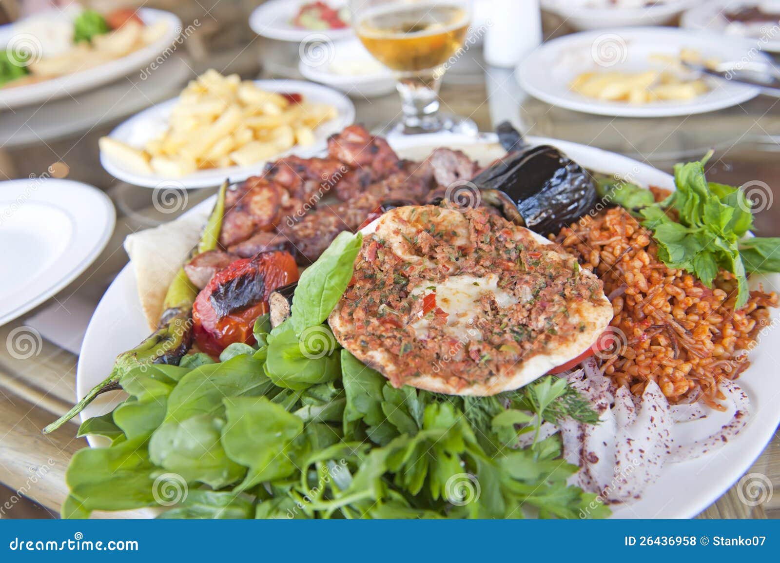 Turkish dinner stock photo. Image of closeup, browned - 26436958