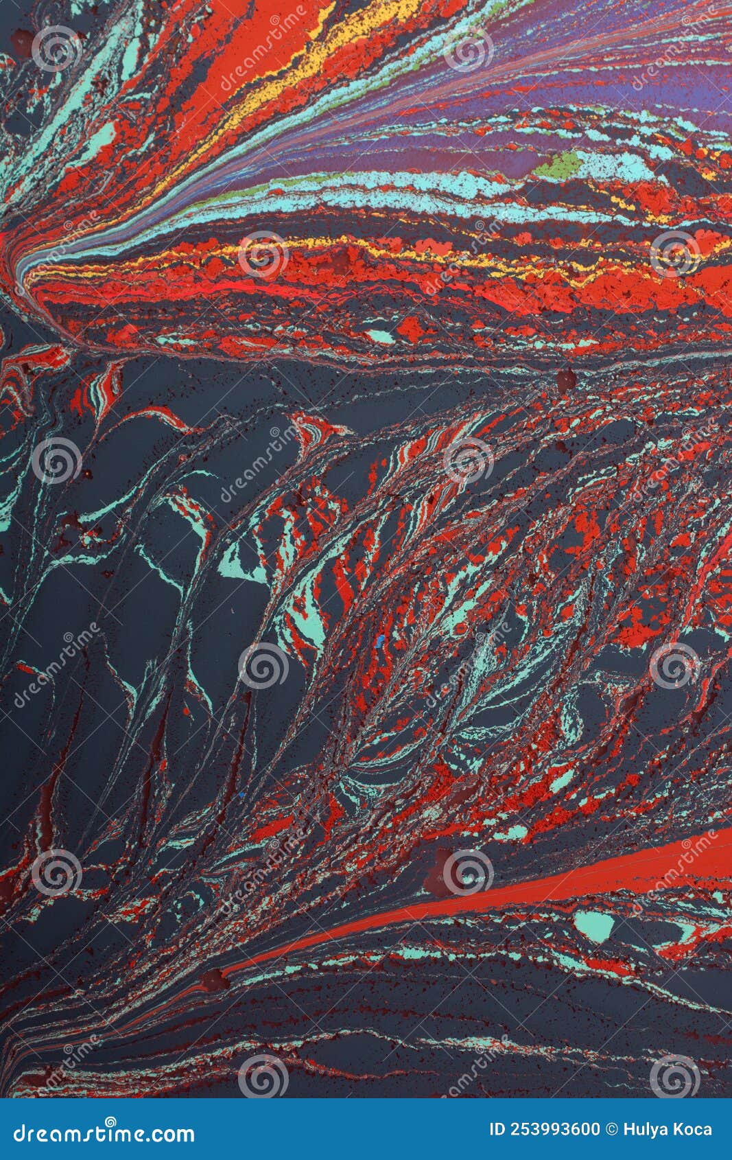 Turkish Ebru Marble Effect Surface Pattern Design for Print Stock Photo ...