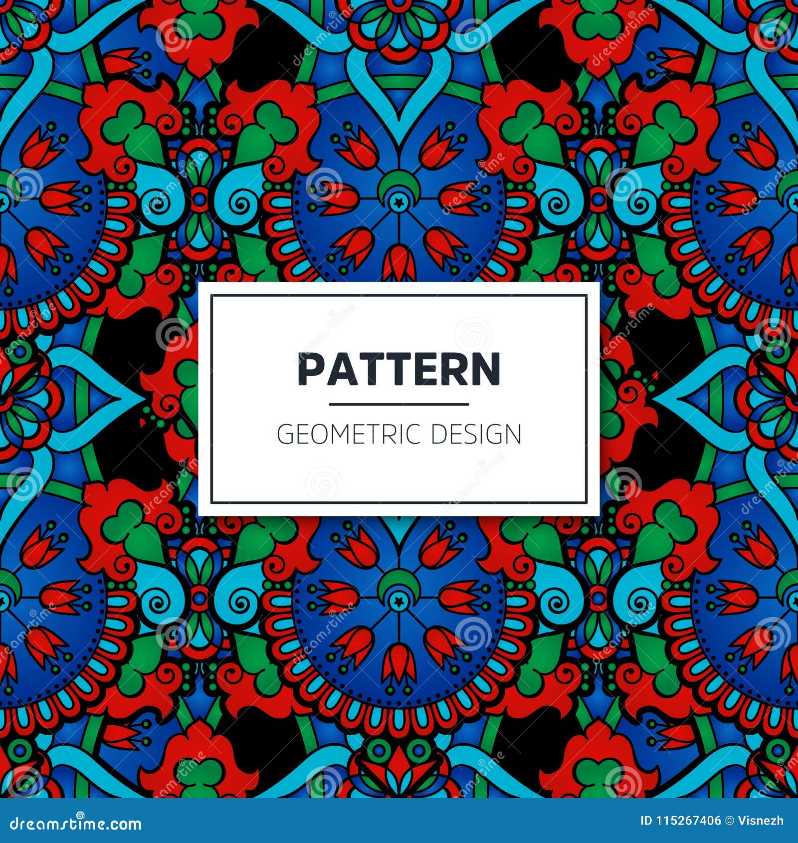 Turkish seamless pattern stock vector. Illustration of motif - 115267406