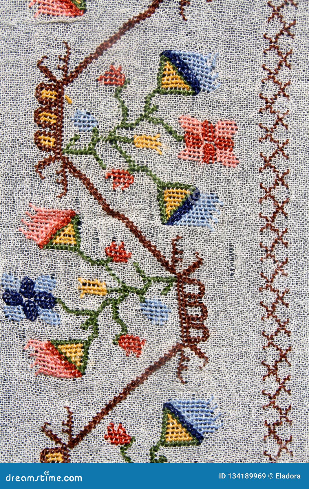 Turkish Embroidery Pattern As Background Stock Image - Image of ...