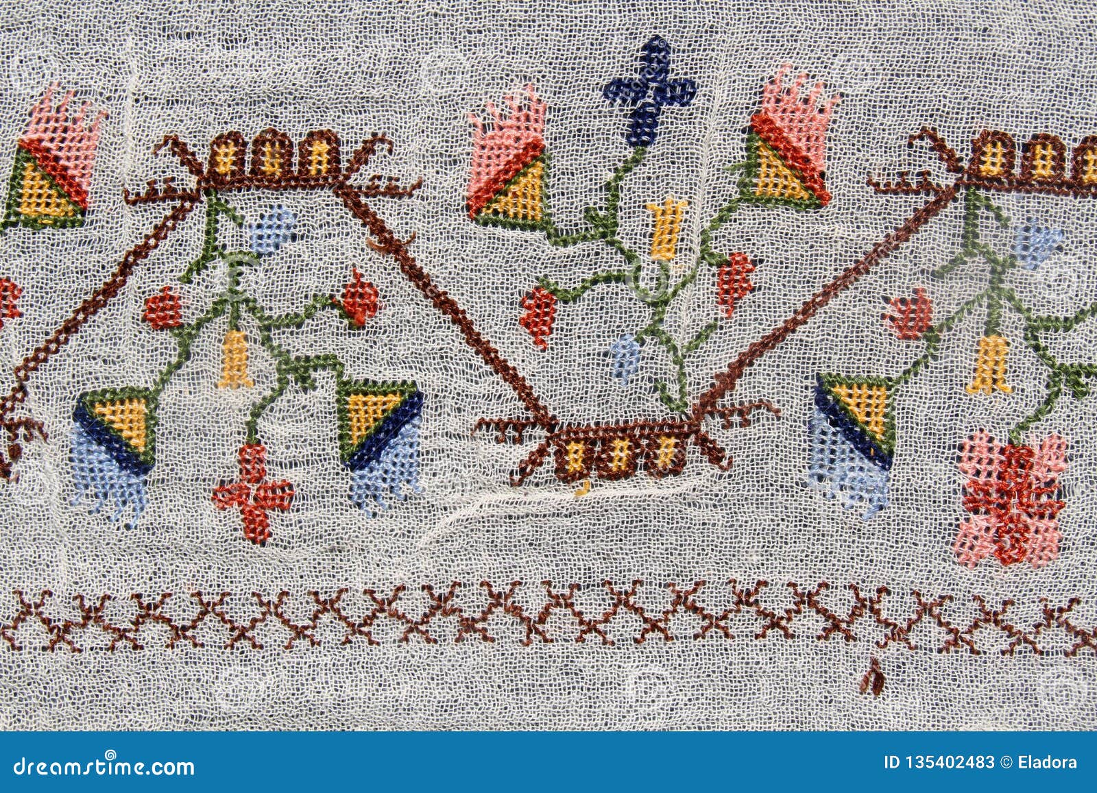 Turkish Embroidery Pattern As Background Stock Image - Image of ...