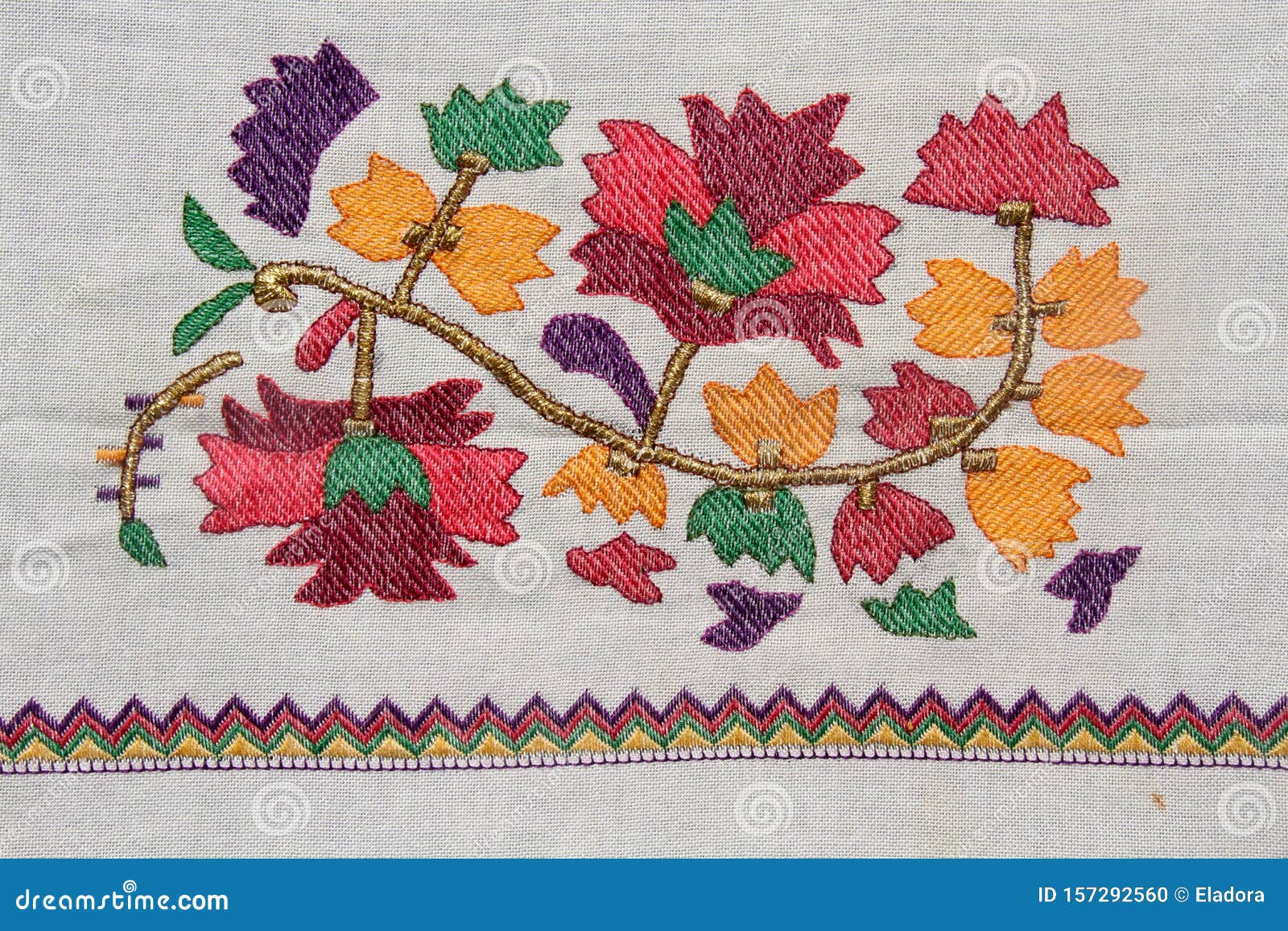 Turkish Embroidery Pattern As Background Stock Photo - Image of quilt ...