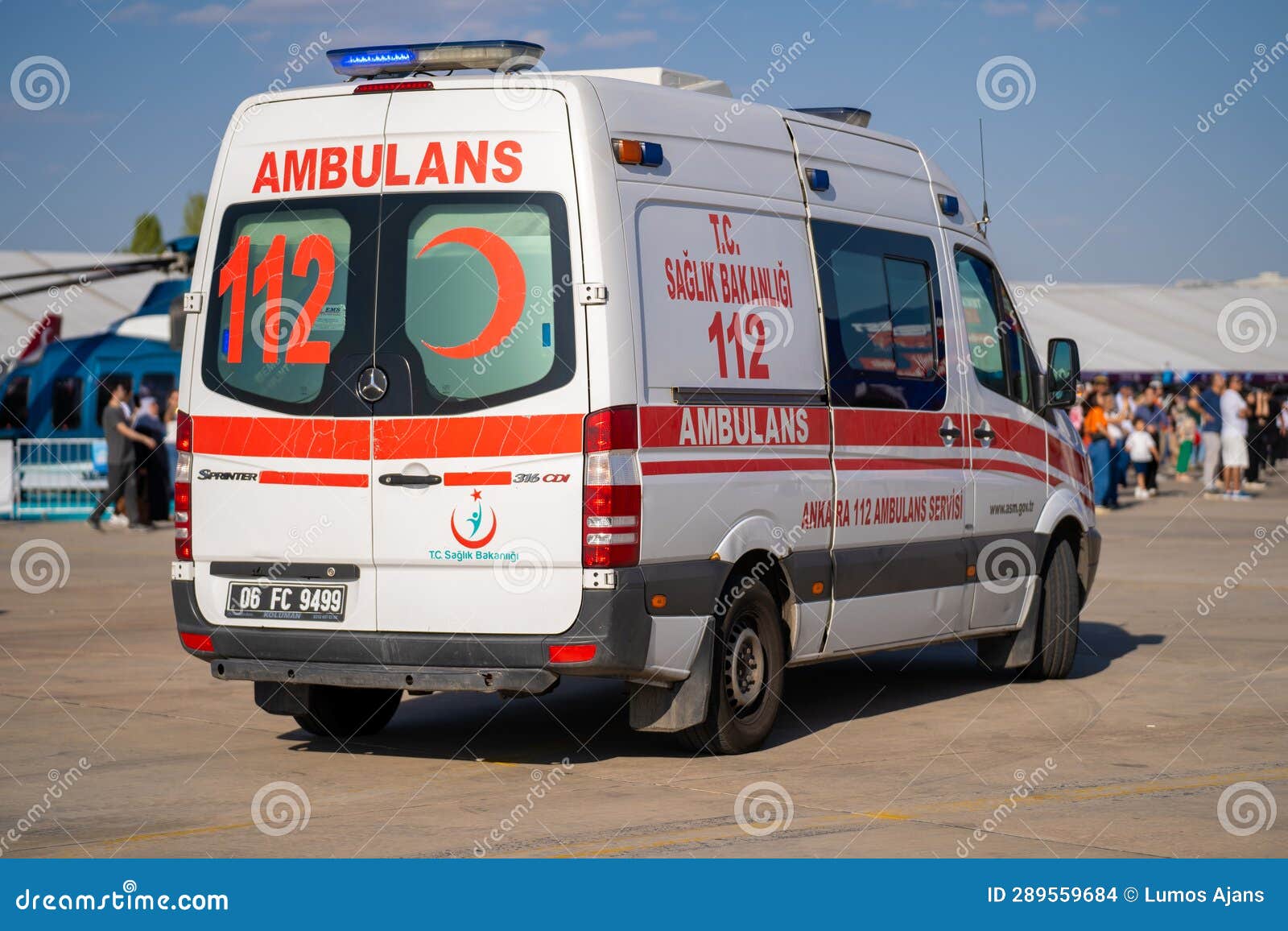 112 Turkish Emergency Service Ambulance. Editorial Stock Image - Image ...