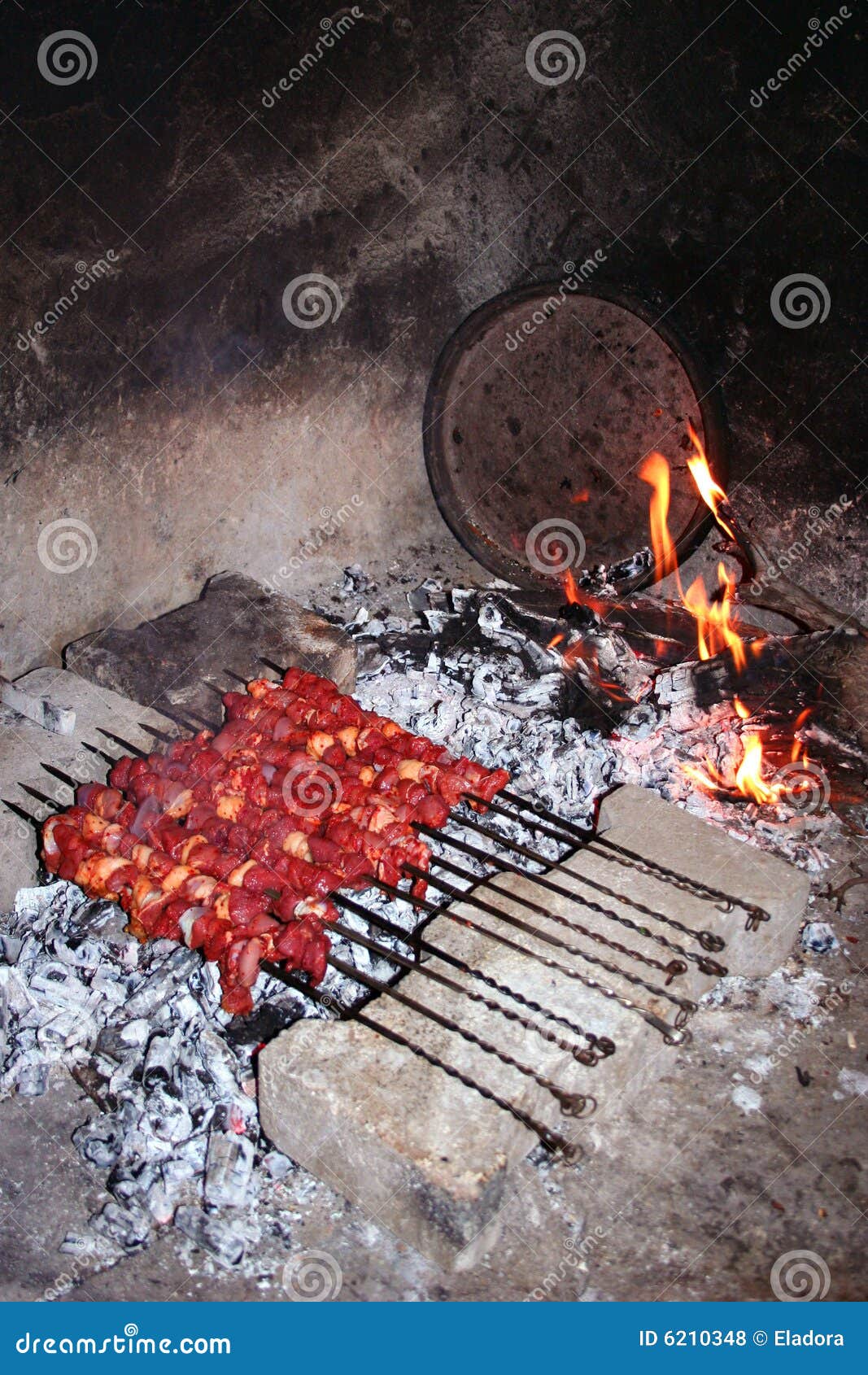 Turkish Famous Meal Sis Kebap Stock Photo - Image of barbeque, domestic ...
