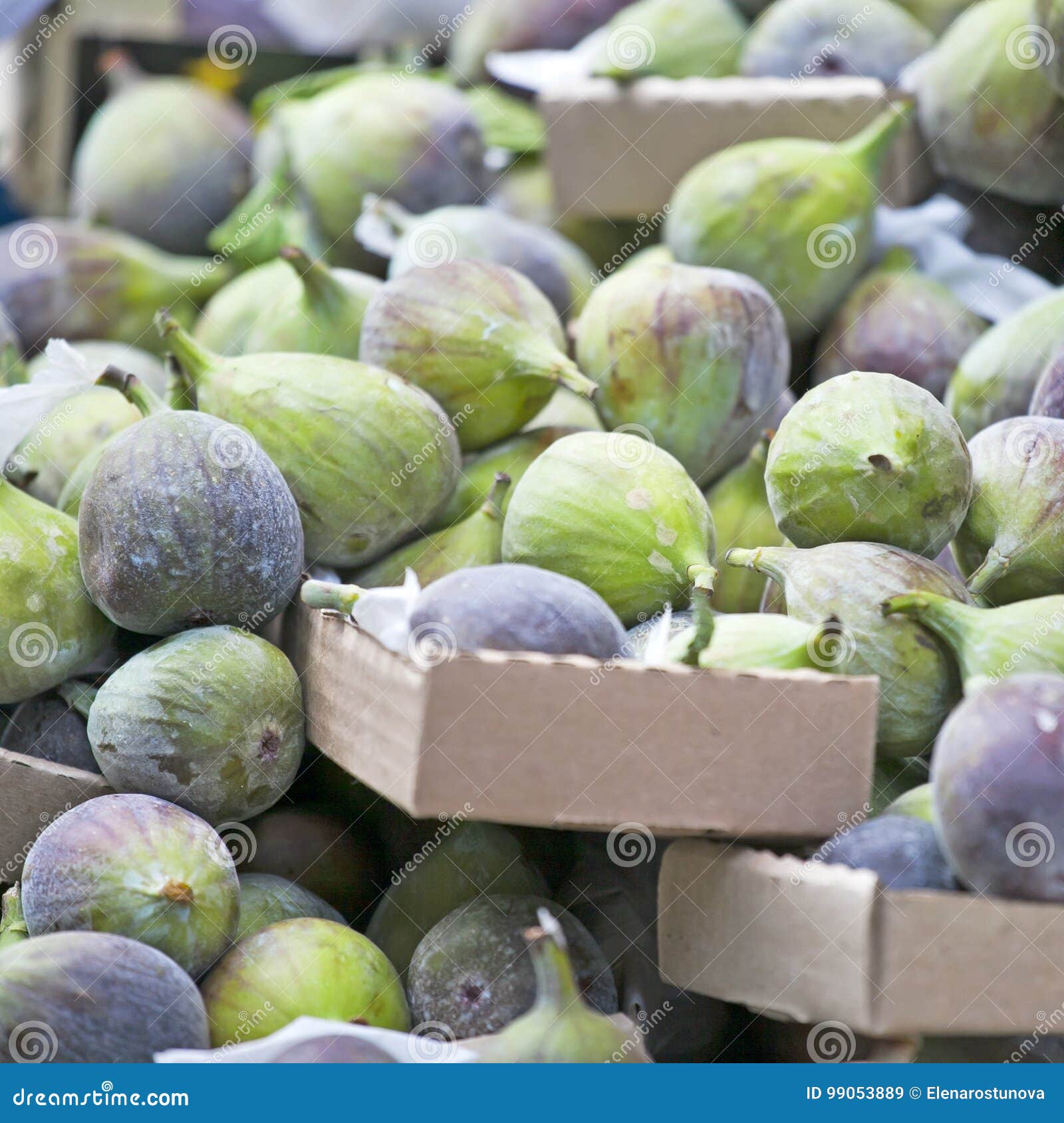 Turkish Figs in a Box on the Market for Sale Stock Image - Image of ...