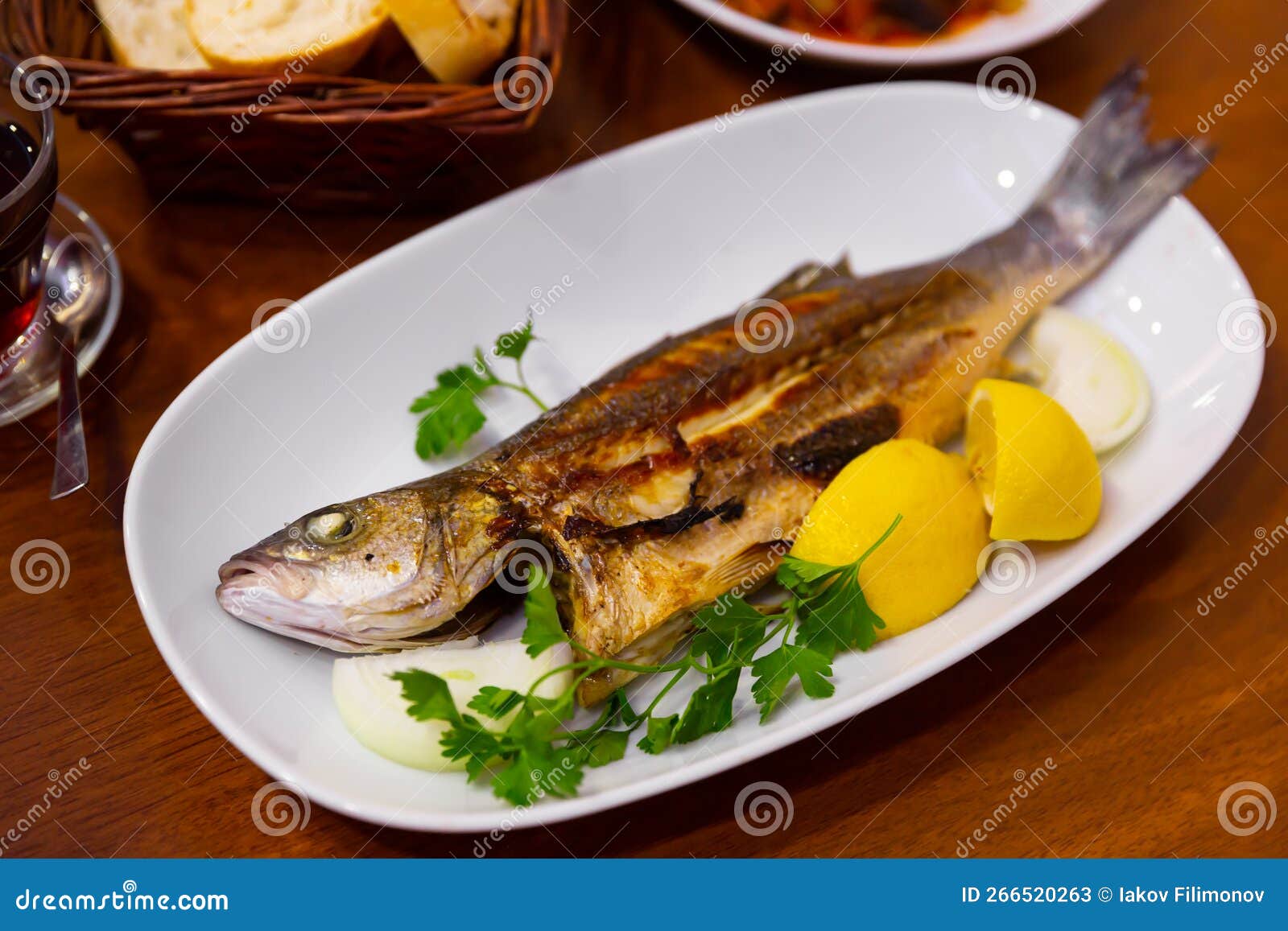Turkish Fish Seabass (Levrek) Stock Image - Image of cooking, albumen ...