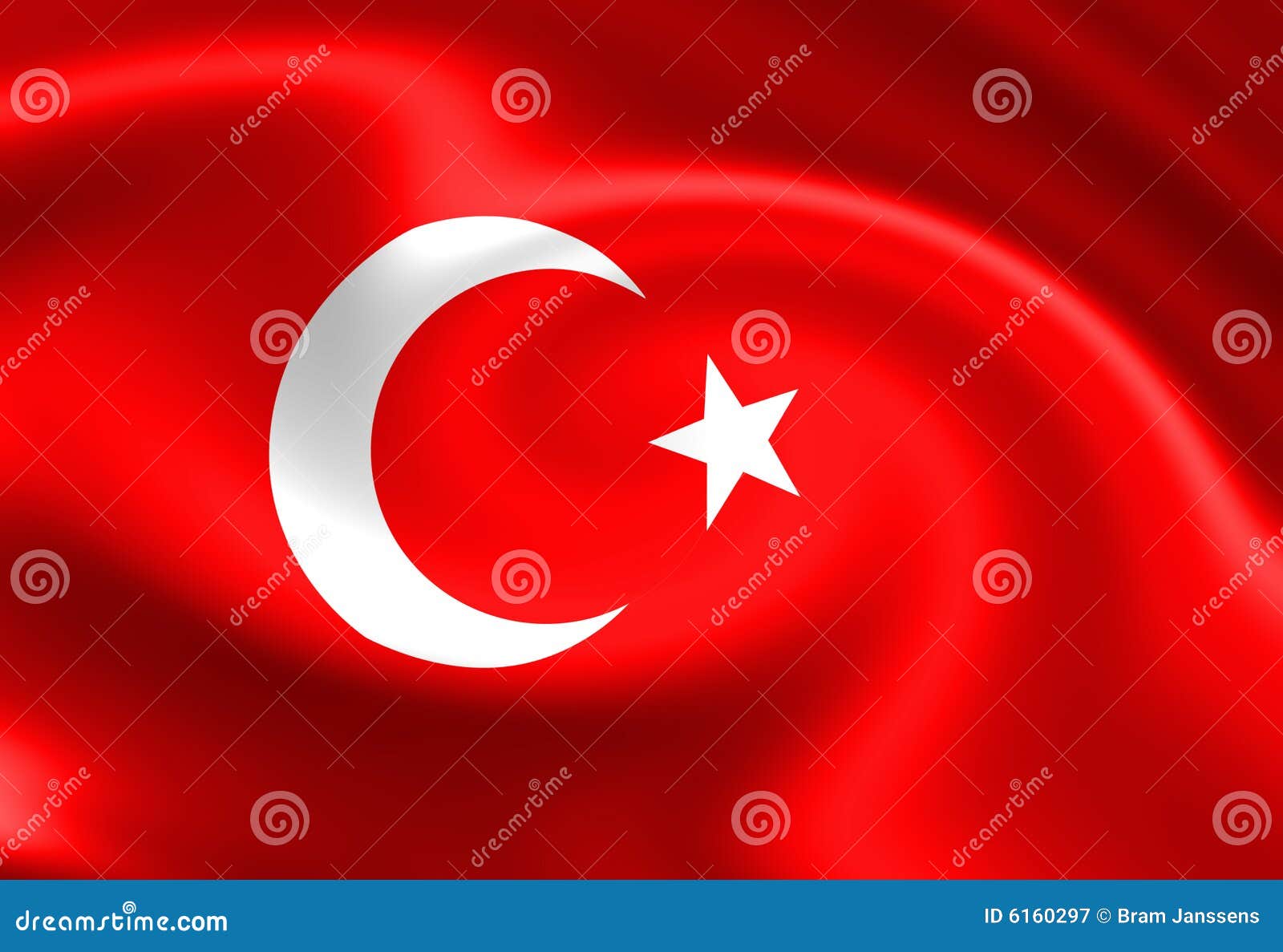 Turkish Flag With Monument Of Mustafa Kemal Ataturk. Turkish National ...