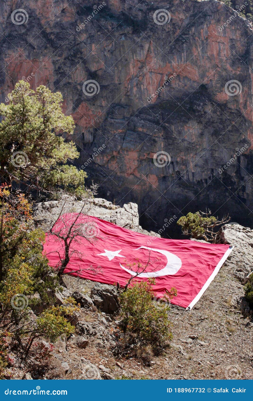 Turkish flag stock photo. Image of islam, middle, colored - 188967732