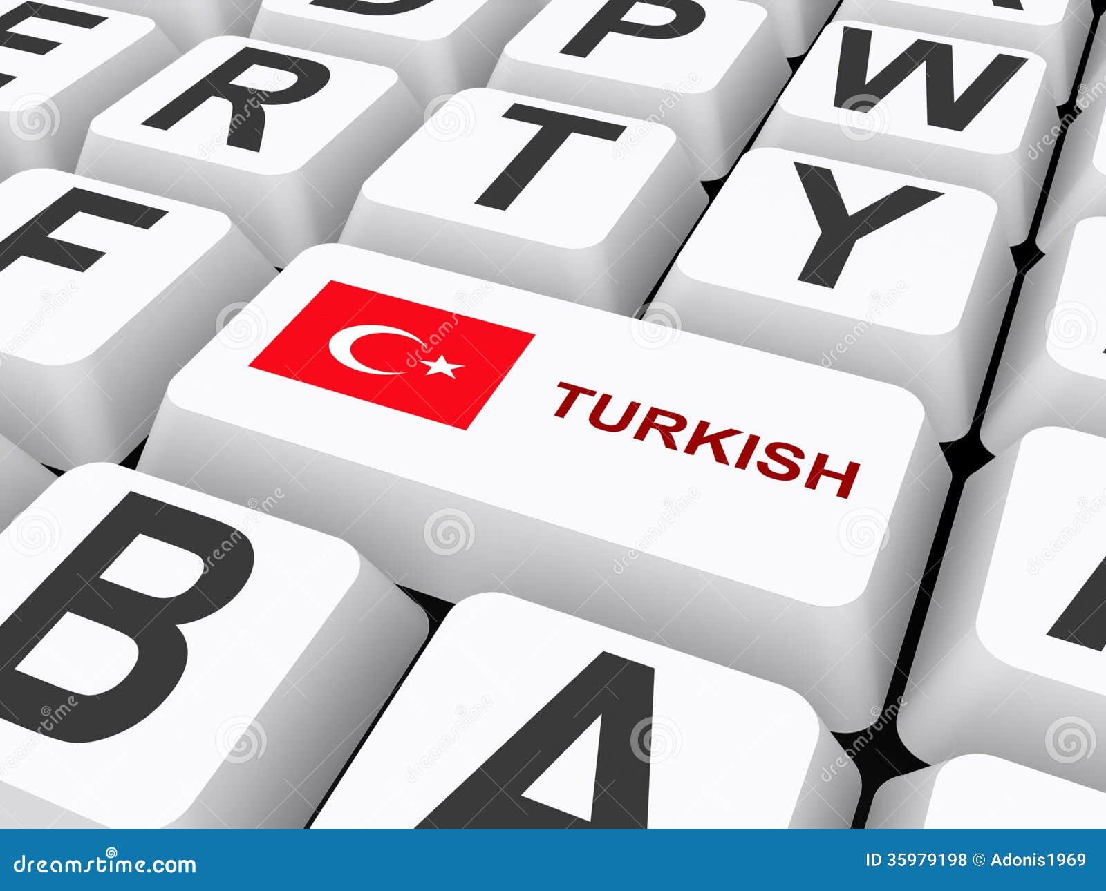 Turkish flag on keyboard stock illustration. Illustration of ...