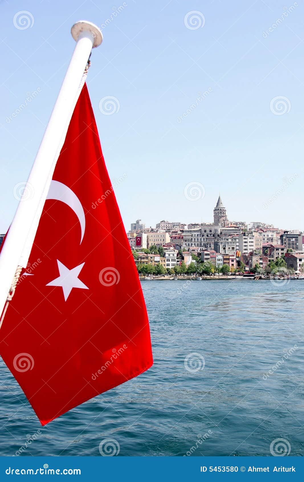 Turkish Flag on Old Istanbul Stock Photo - Image of tour, view: 5453580