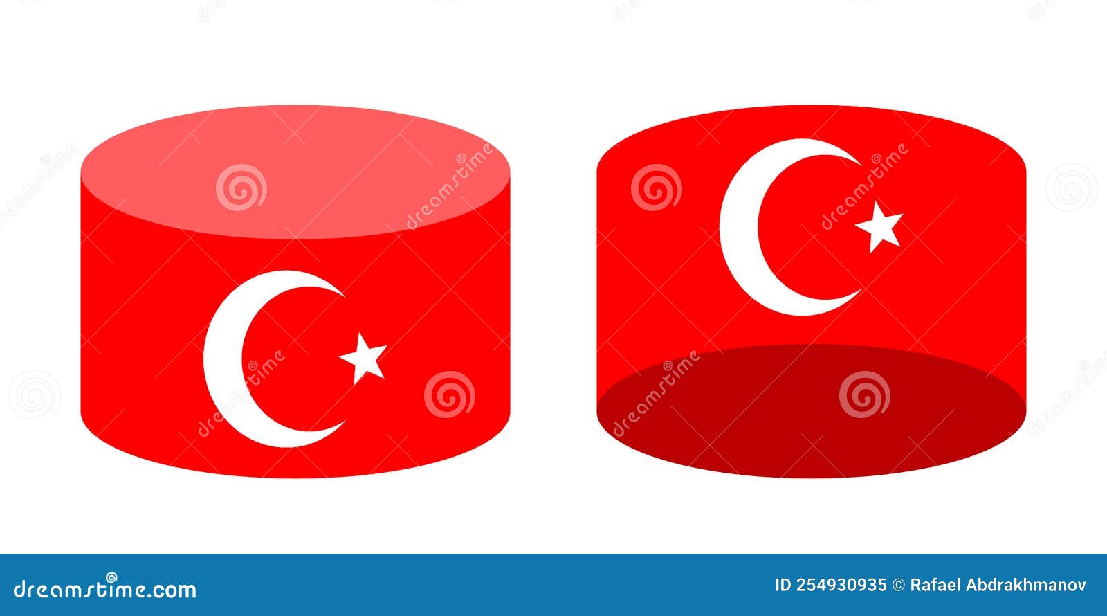 Turkish Flag in Red Hat Cap. Turkey Icon in a Circle Stock Vector ...